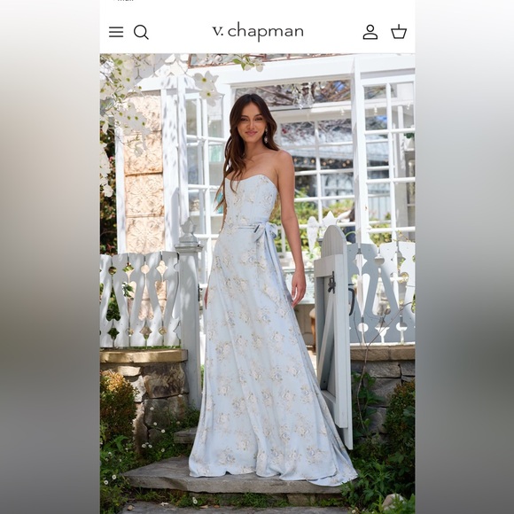 V. Chapman | Dresses | V Chapman The Cecilia Dress In Victorian Blue ...